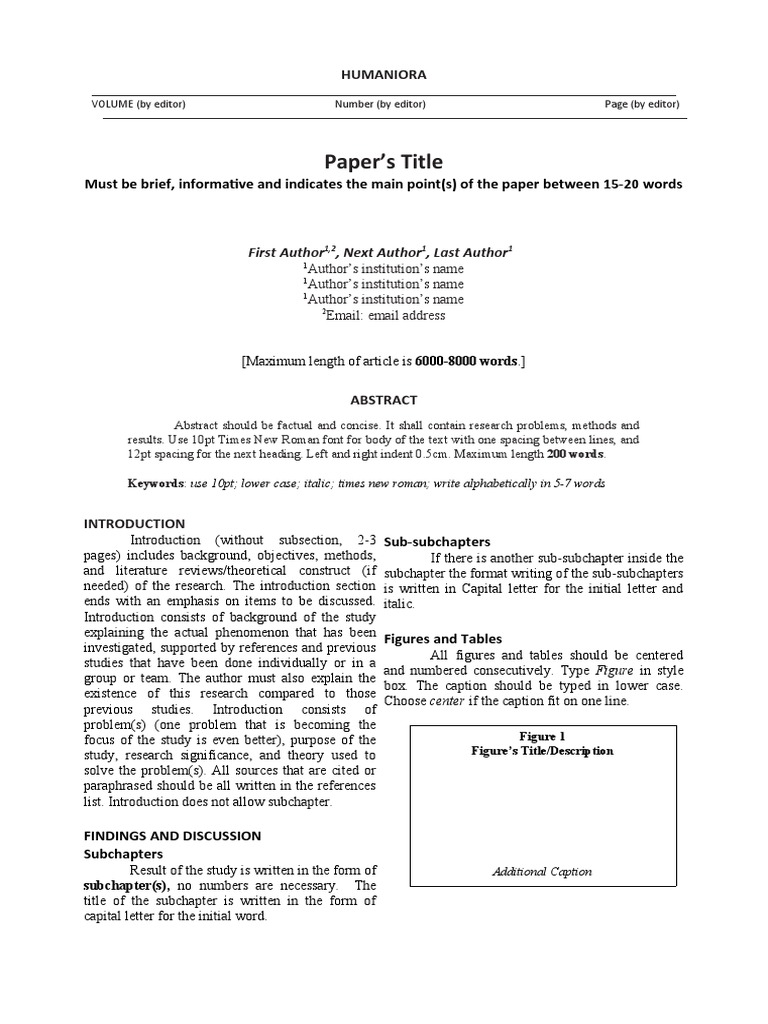 Template Humaniora | PDF | Human Communication | Typography