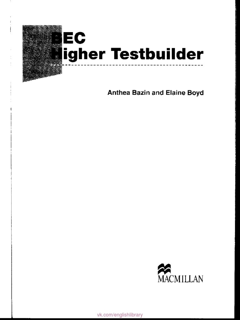BEC Higher Testbuilder Book | PDF
