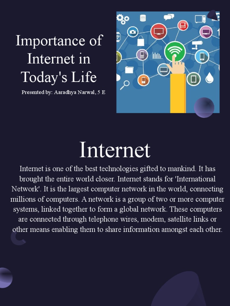 Importance of Internet in Daily Life | PDF | Computers
