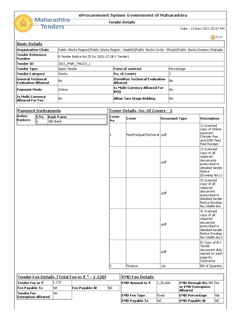 EProcurement System Government of Maharashtra | PDF | Trade | Money