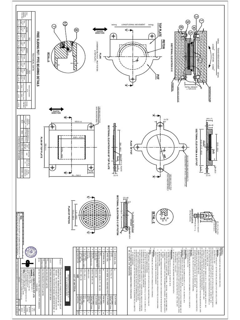 Type FRB1. 333 Ton Free Sliding Bearing Drawing | PDF | Screw | Bearing (Mechanical)