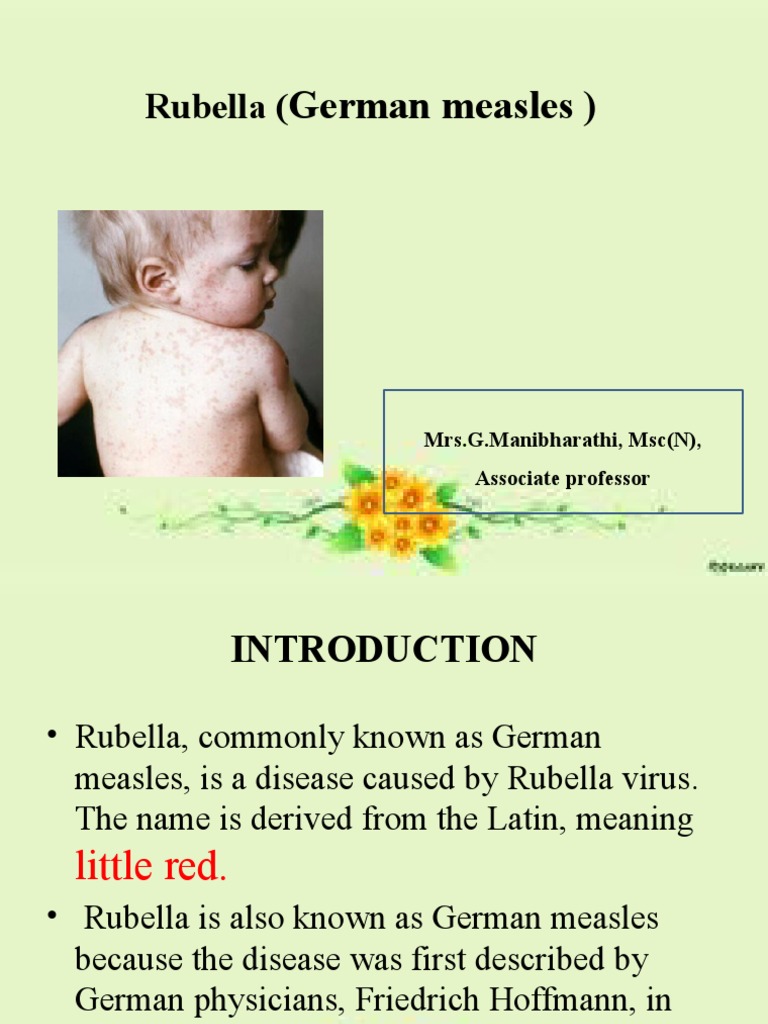 Rubella (: German Measles) | PDF | Transmission (Medicine) | Medicine