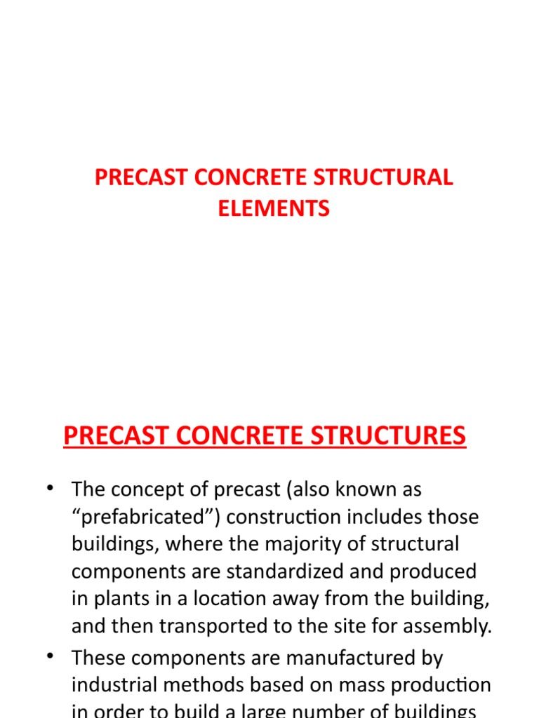 Precast Elements - Detailing | PDF
