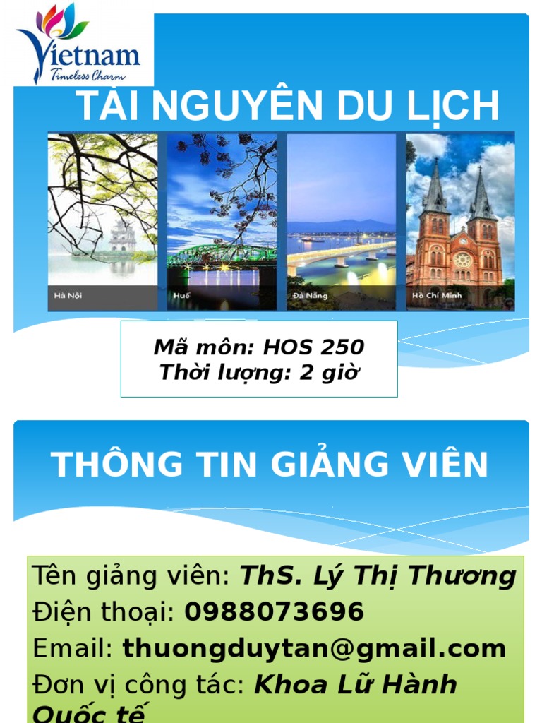 HOS 250-Tai Nguyen Du Lich-2020S-LECTURES SLIDES-4 | PDF