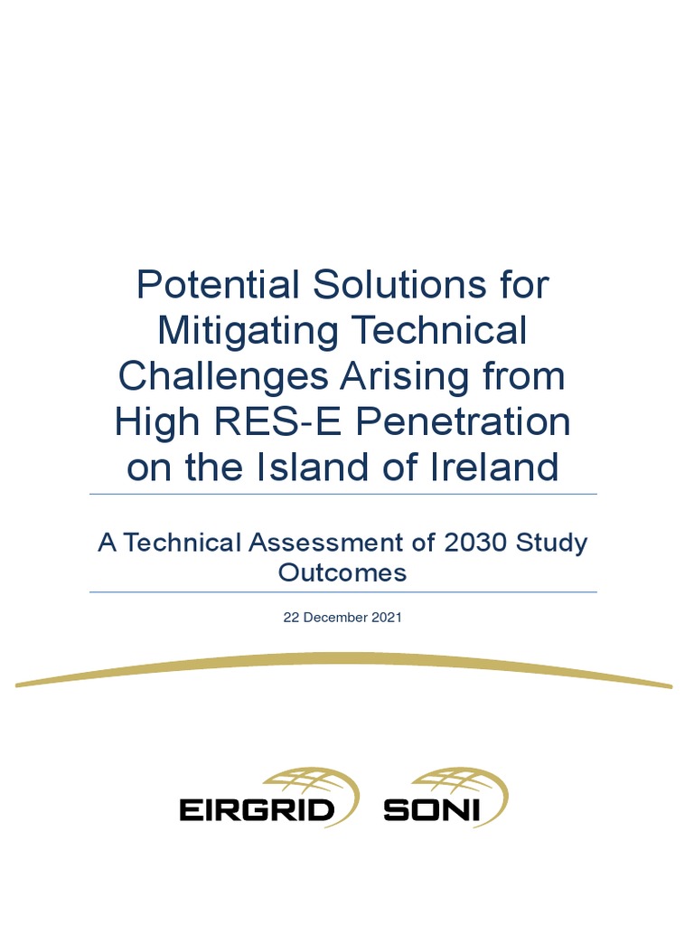 EirGrid - Solutions For Mitigating Technical Challenges Arising Due To ...