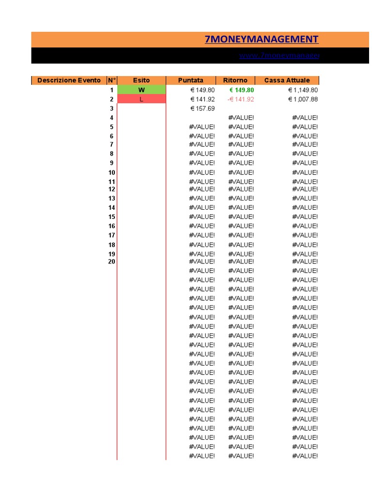 A Detailed Gambling Simulation and Results Sheet for Tracking Wins ...