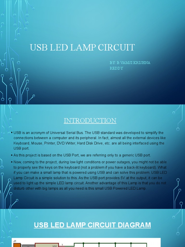 USB Powered LED Lamp Circuit Guide | PDF | Computers