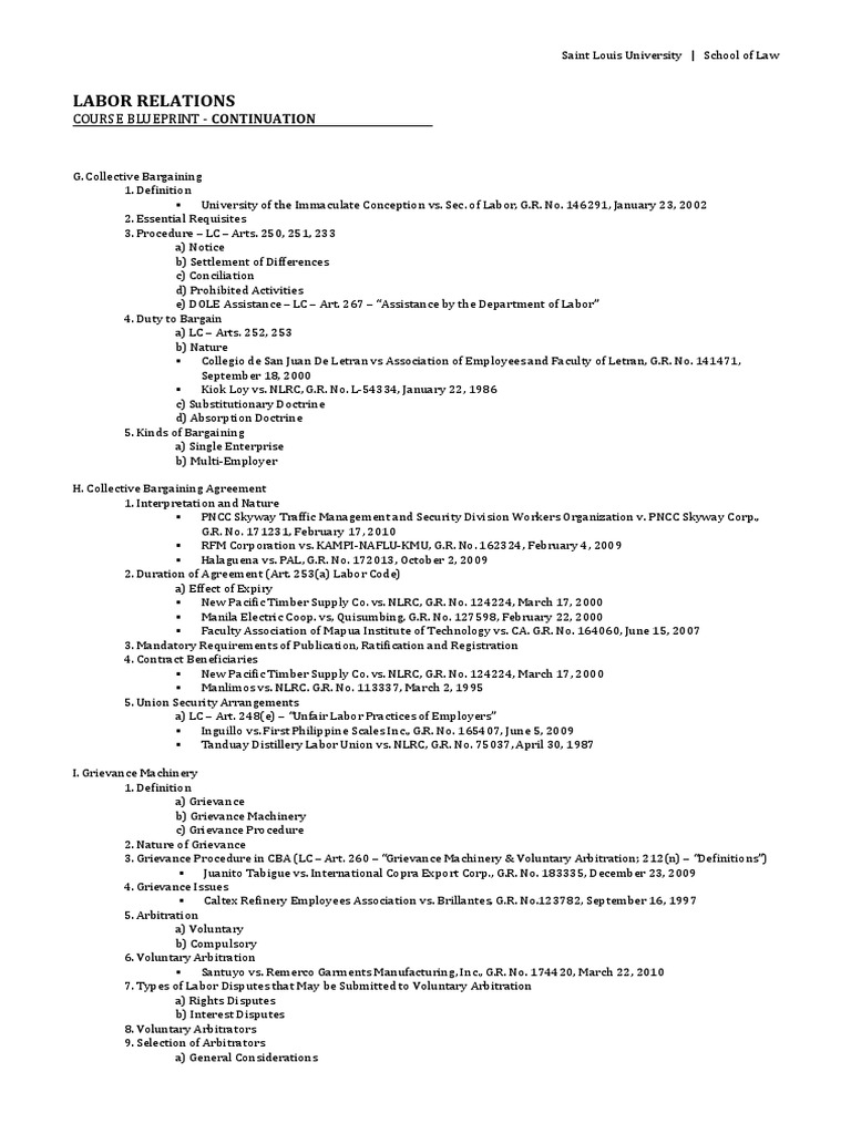 Labor Relations: Course Blueprint - Continuation | PDF | Strike Action ...