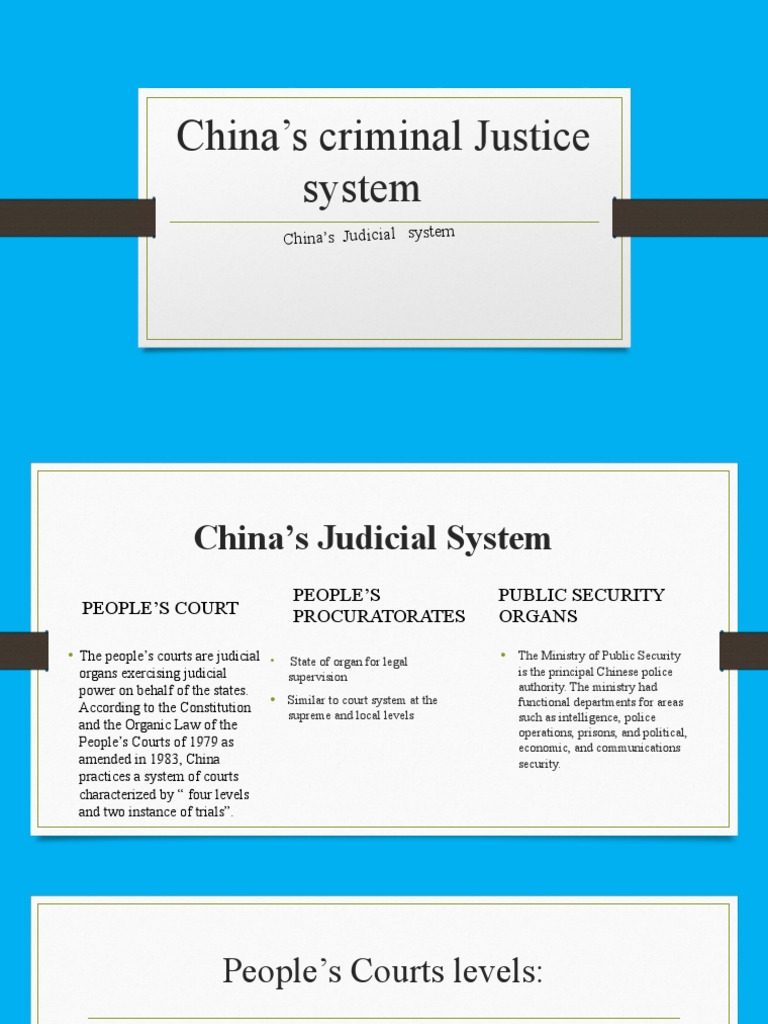 China's Judicial System-1 | PDF | Judiciaries | Courts