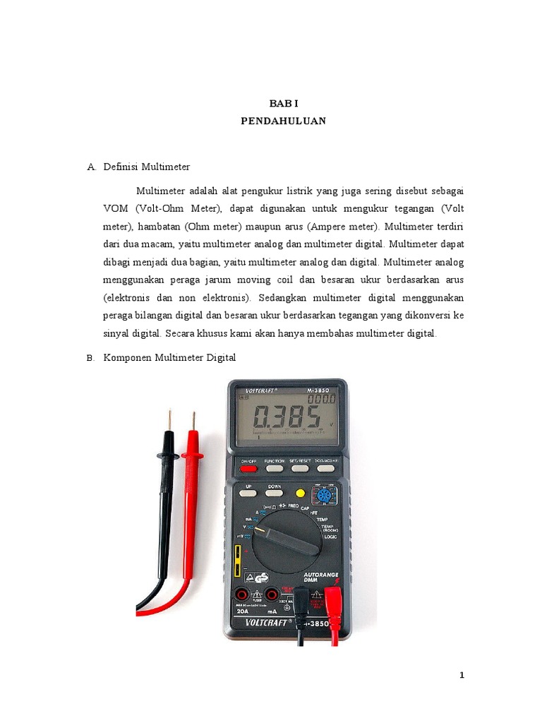 Mengukur Multimeter Digital Pdf