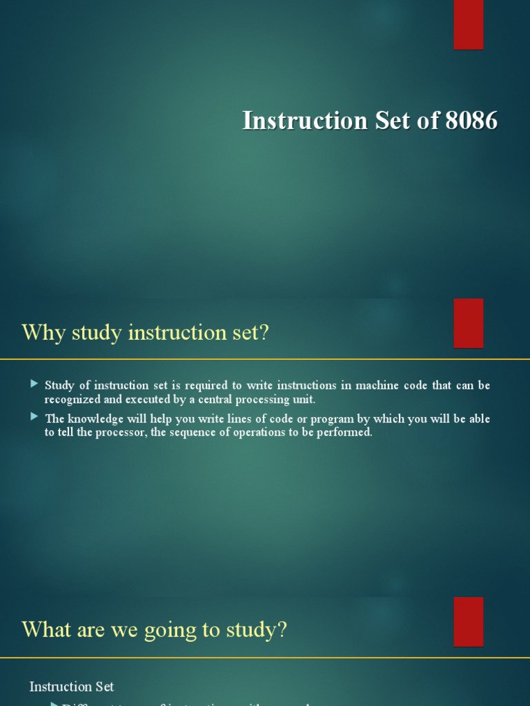Instruction Set of 8086 | PDF | Computer Engineering | Computing