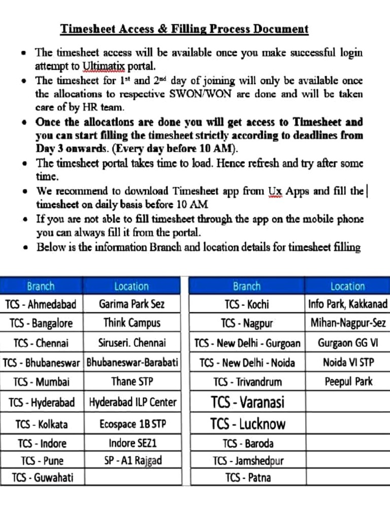 Timesheet Access & Filling Process Document | PDF | Software | Computing