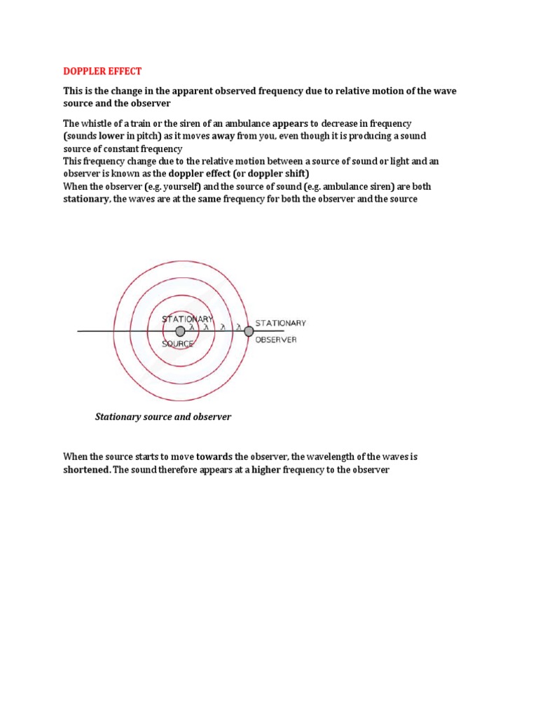 Doppler Effect | PDF | Science & Mathematics