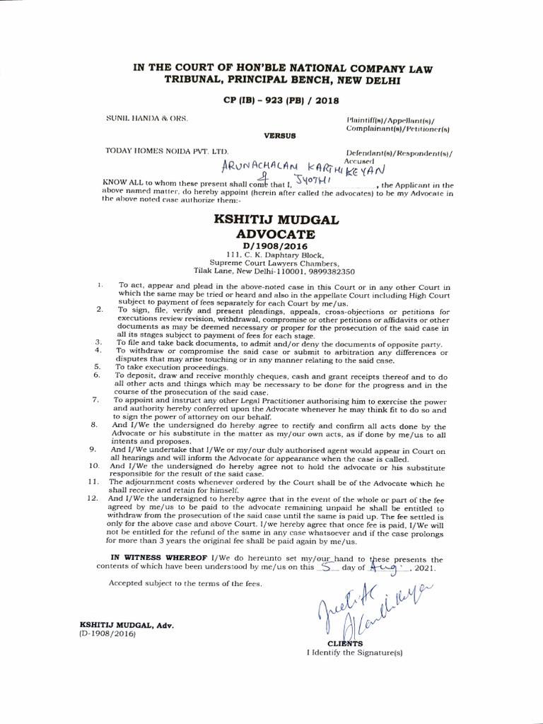 Poa Format | PDF | Advocate | Common Law