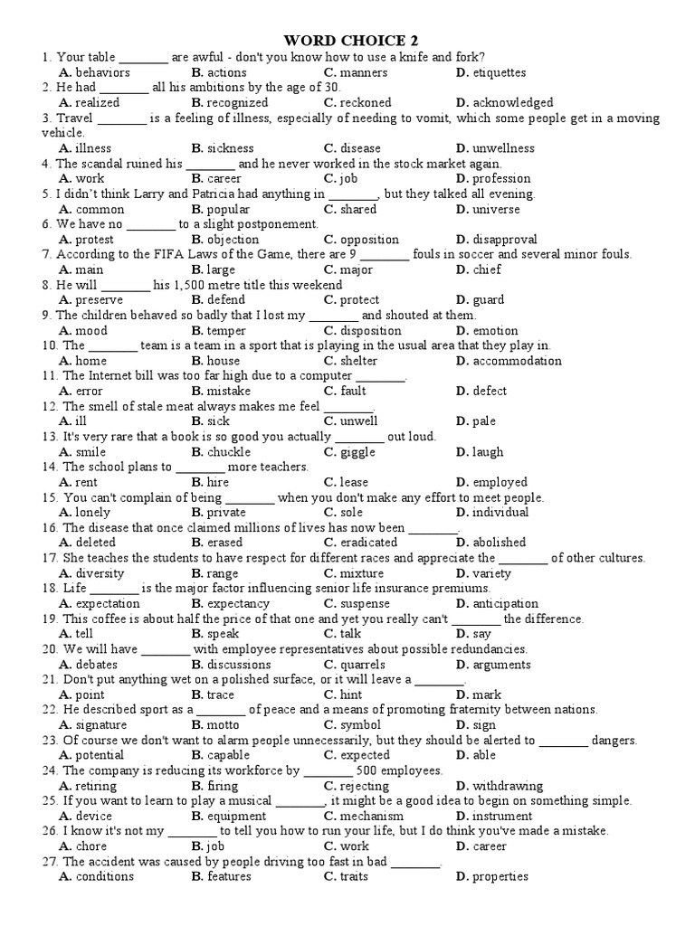 Mastering Word Choice: A Comprehensive Review of Context Clues and ...