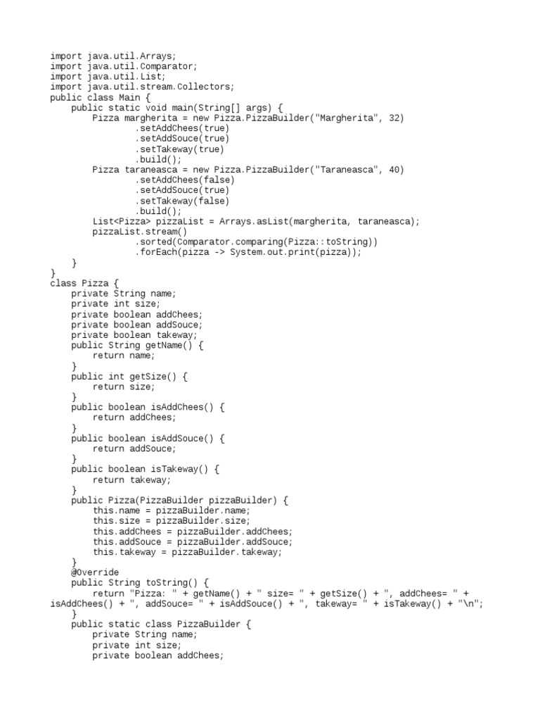 Pizza Builder | PDF | Boolean Data Type | Computer Programming