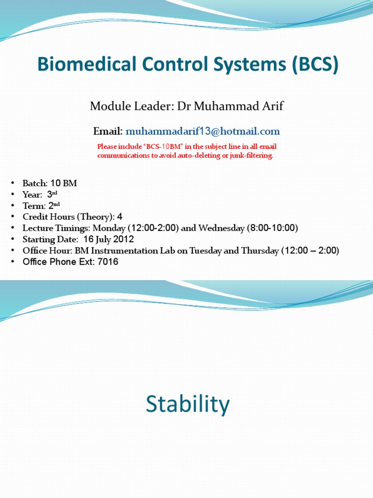 Lecture6-Stabilty Routh Hurwitz | PDF | Stability Theory | Mathematics