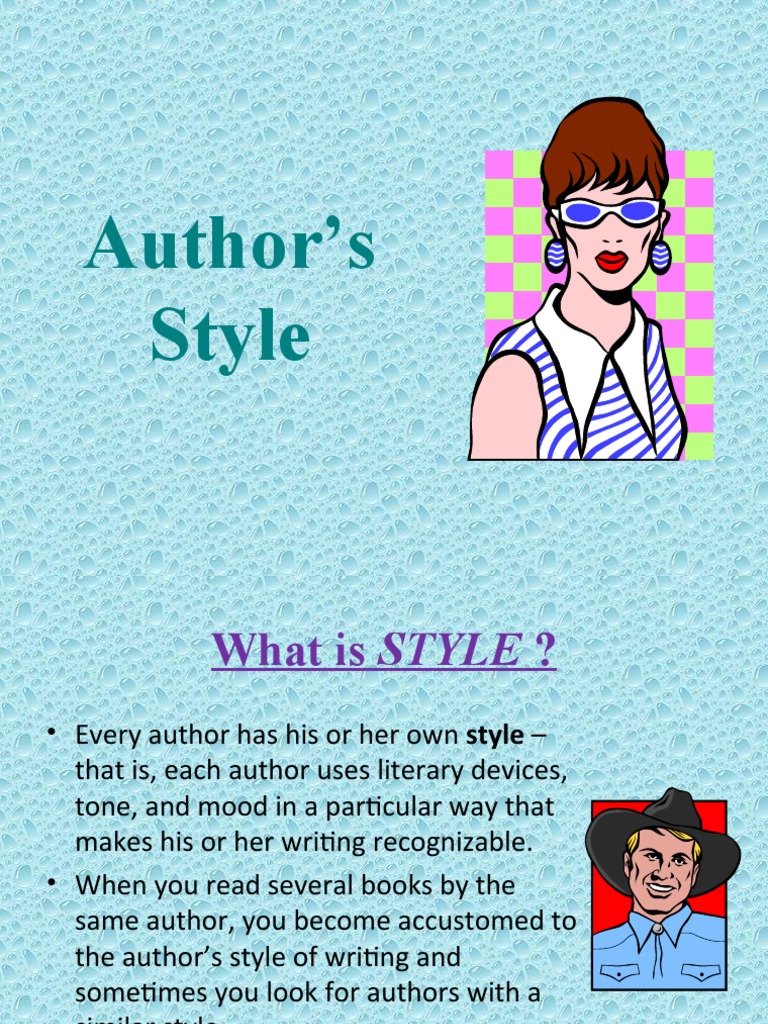 Authors Style and Purpose | PDF