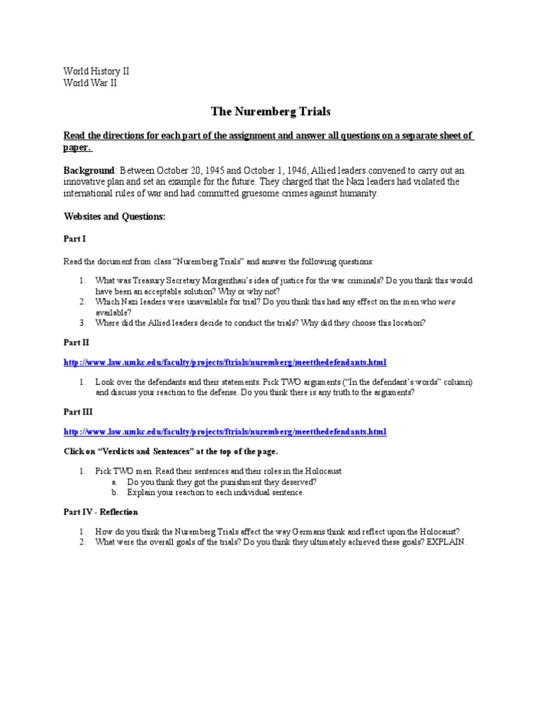 Nuremberg Trials: Justice for War Crimes | PDF