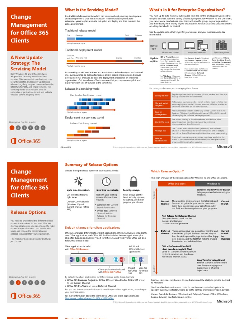Change Management in Office 365 | PDF | Microsoft Office | Windows 10