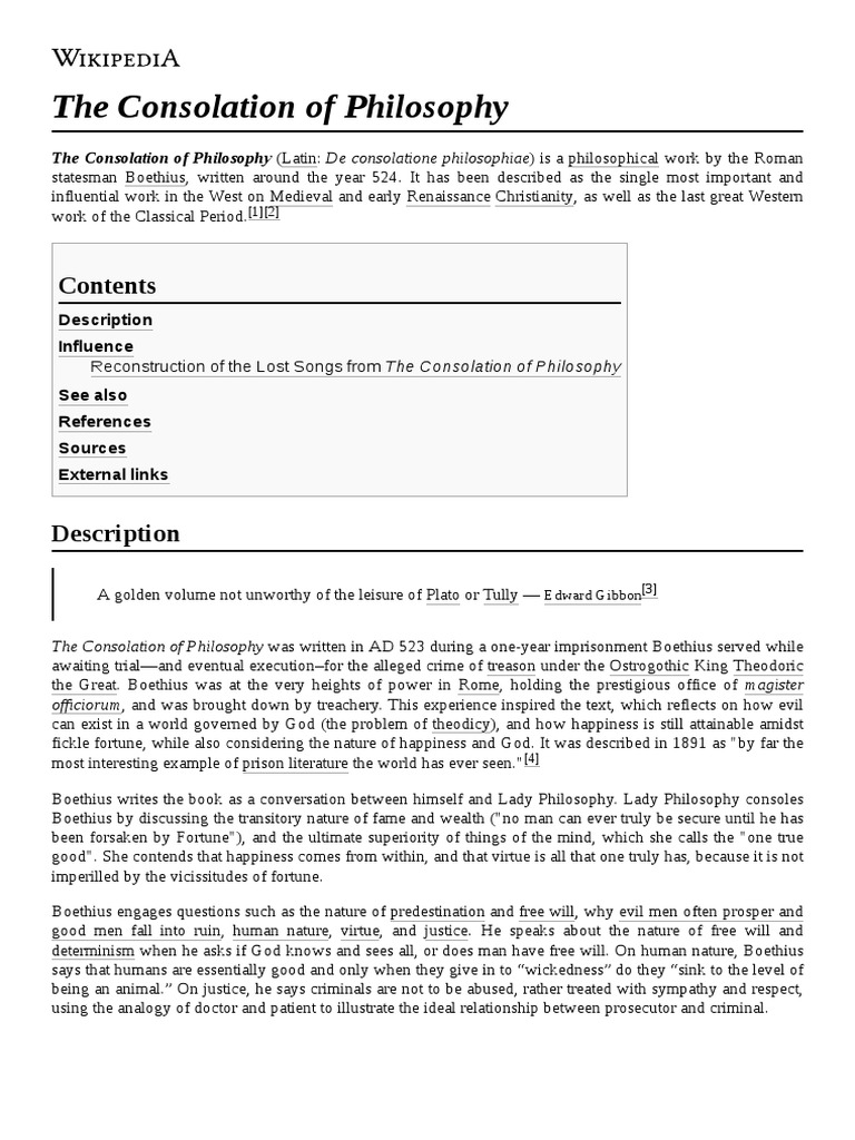 The Consolation of Philosophy | PDF
