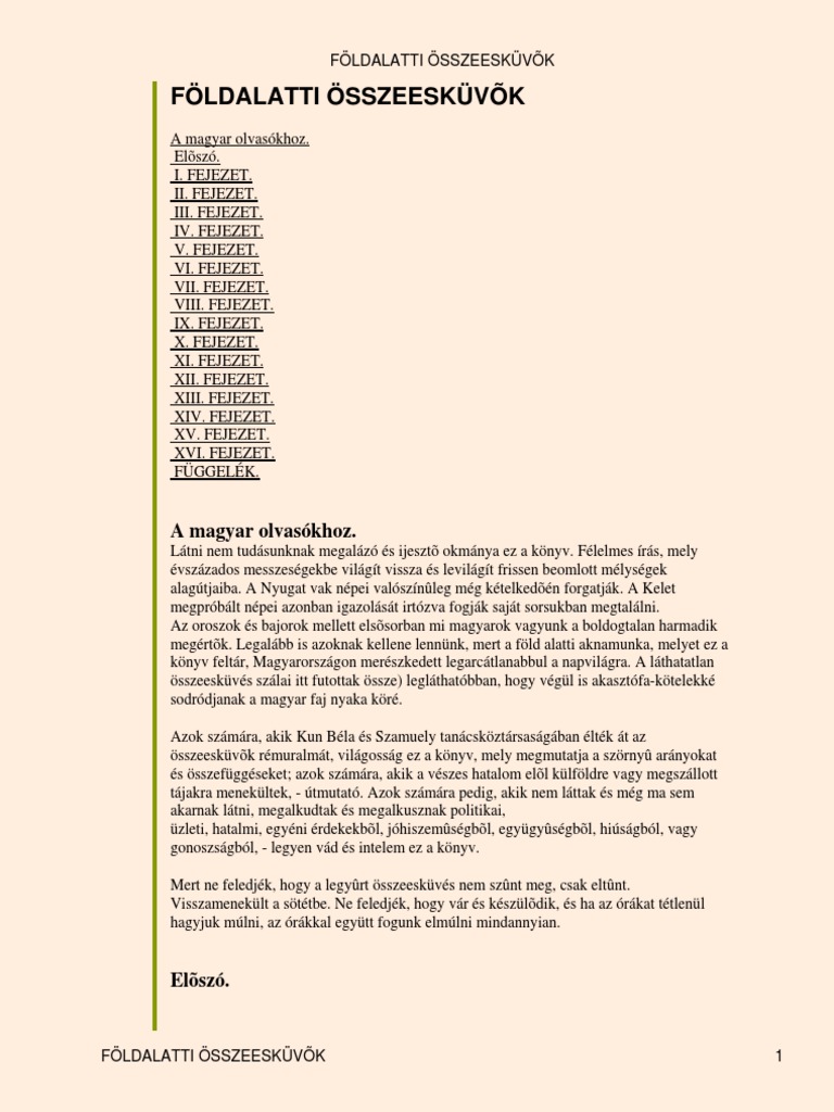 Nesta Webster - Földalatti Összeesküvők | PDF