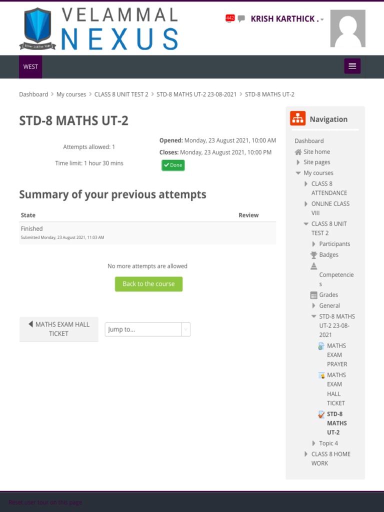 Class 8 Unit Test 2 STD-8 Maths Ut-2 | PDF