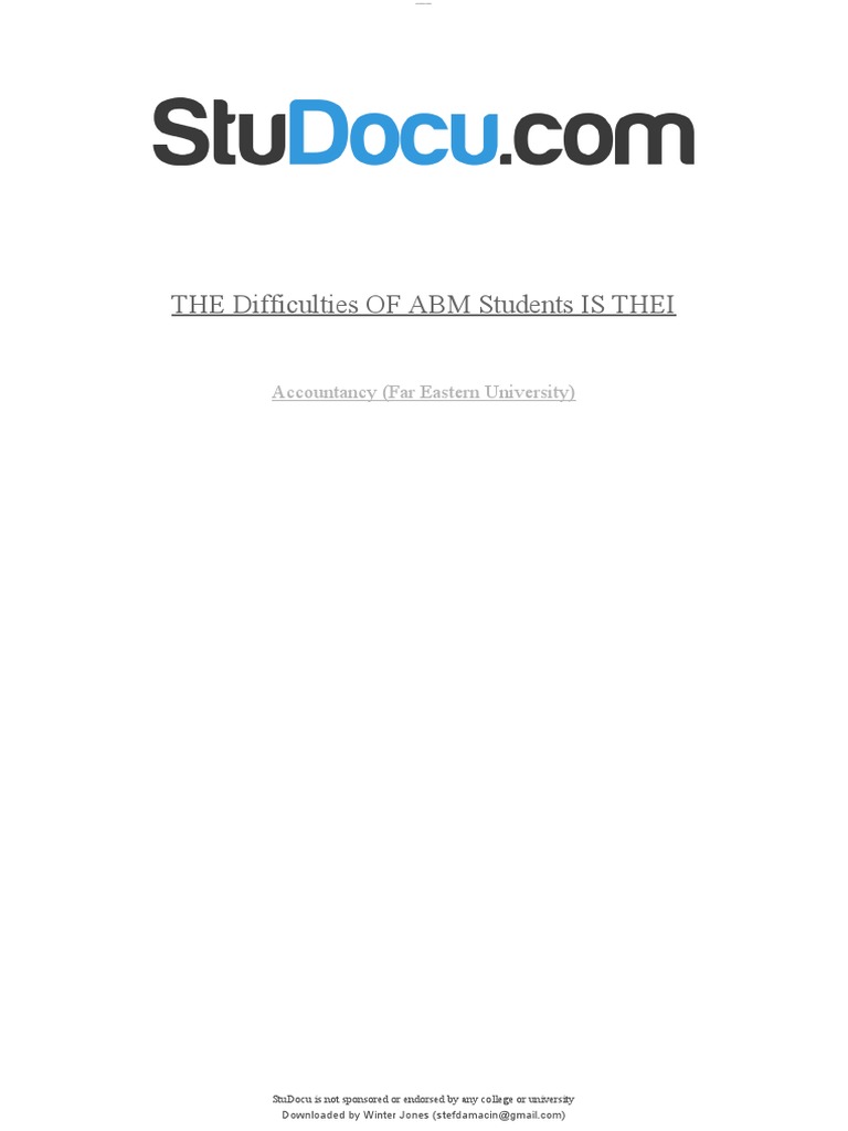 The Difficulties of Abm Students Is Thei | PDF | Teachers | Interview
