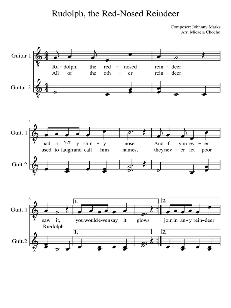 Rudolph, The Red-Nosed Reindeer | PDF