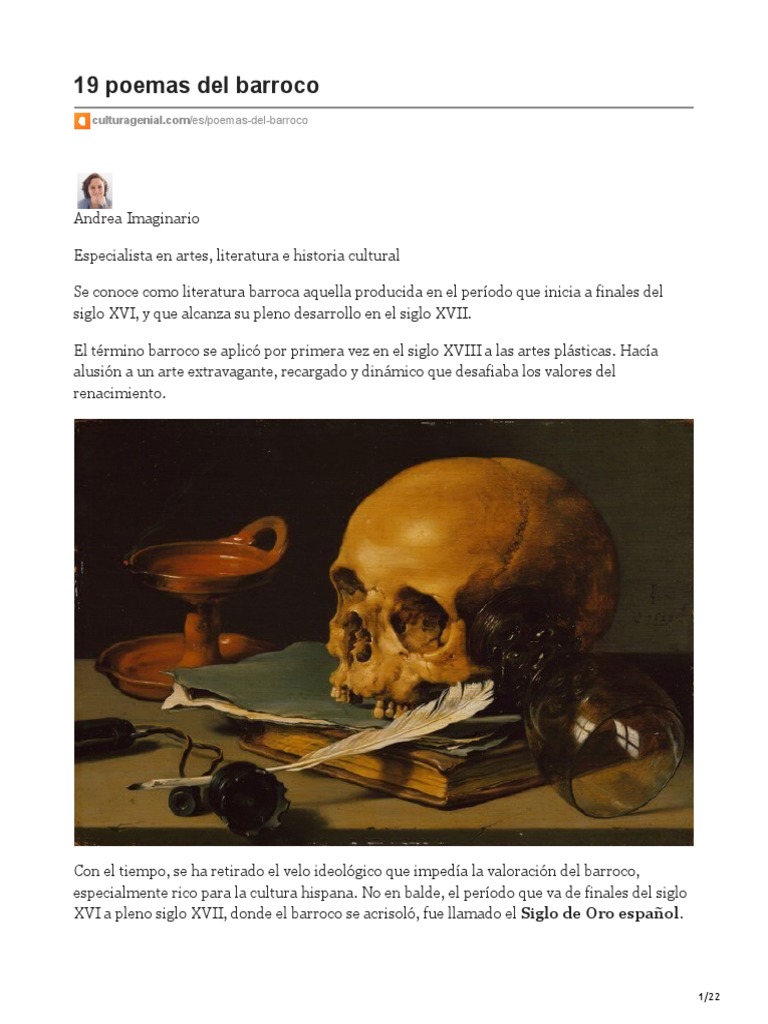 19 Poemas Del Barroco | PDF | Barroco | John Milton
