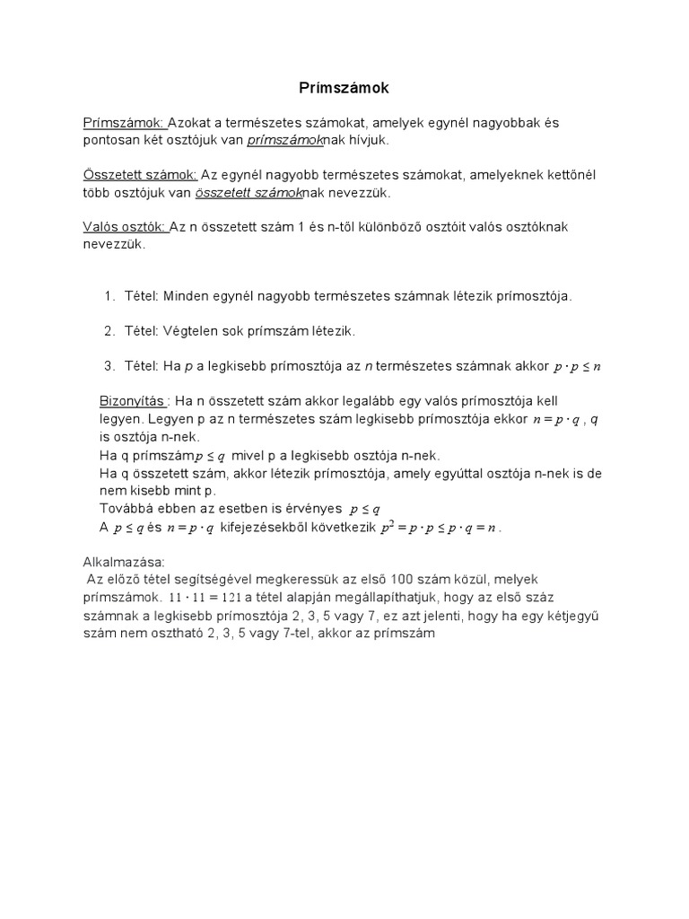 Prímszámok | PDF