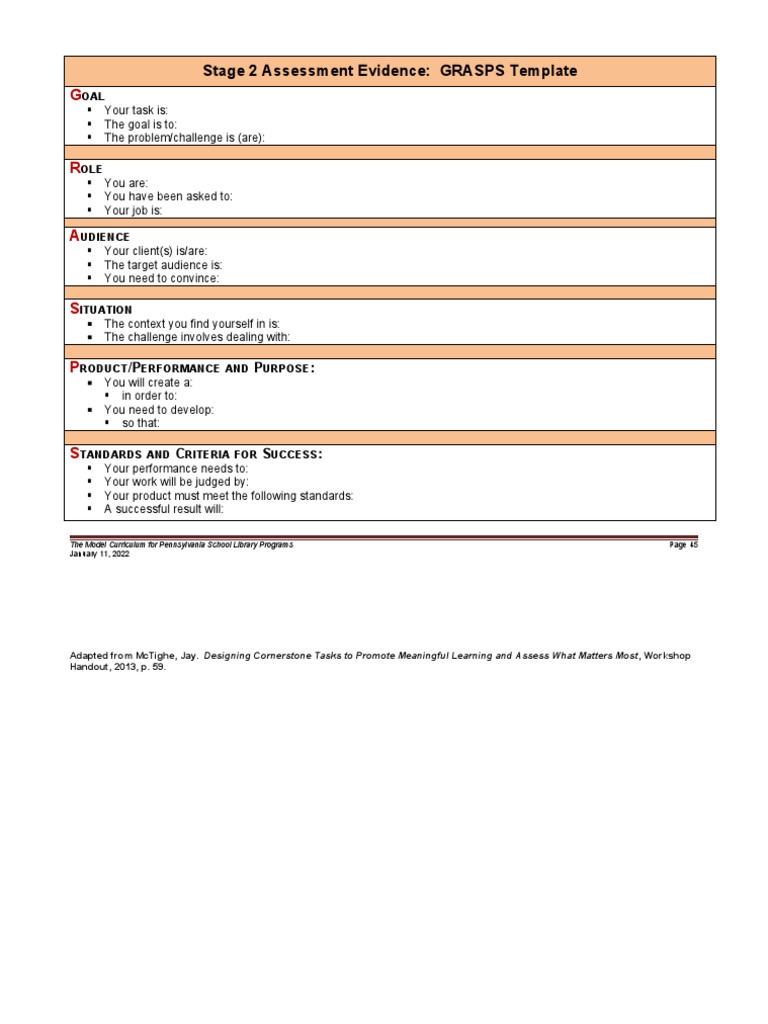 Grasps Blank Template | PDF | Career & Growth | Business