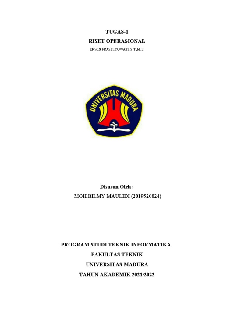 Contoh Penerapan Riset Operasi Nyata | PDF | Sains & Matematika ...
