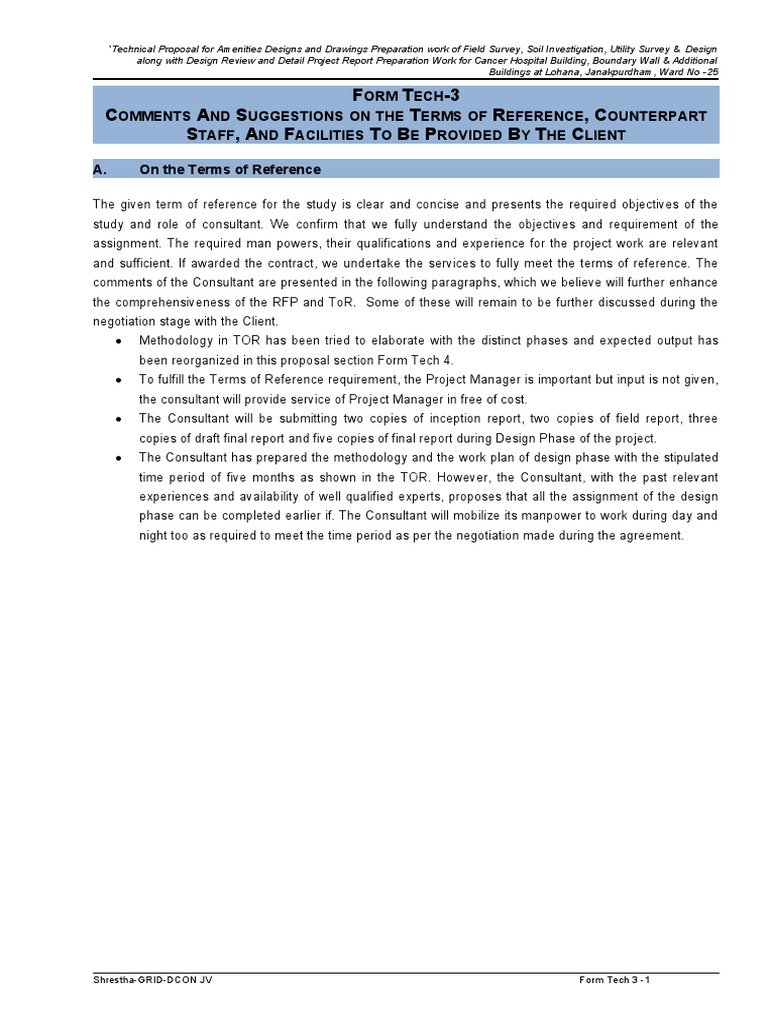 Form Tech-3 | PDF | Consultant | Design
