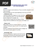 Rocks and Minerals Test | PDF | Sedimentary Rock | Rock (Geology)