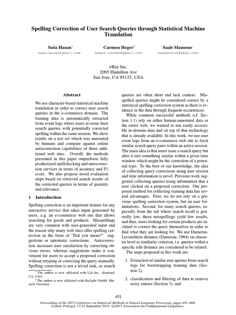Spell Correction Static Translation | PDF | Accuracy And Precision ...