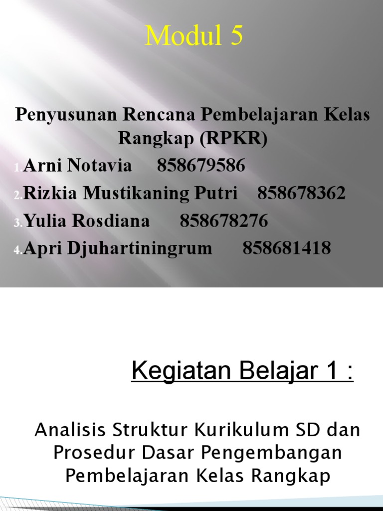 Presentasi PKR Modul 5 | PDF