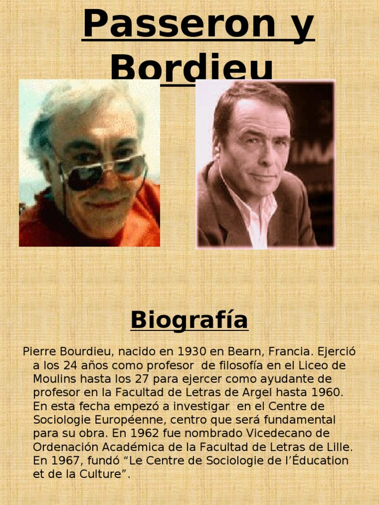 Passeron y Bordieu | PDF | Teorías sociológicas | Sociología