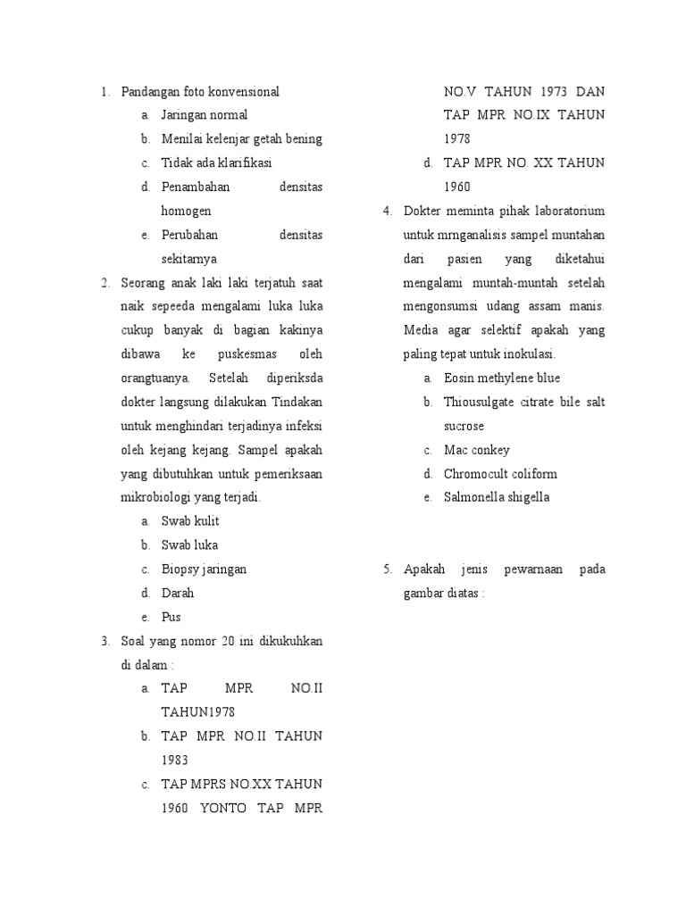 Soal Remedial IKD 2 2020 | PDF