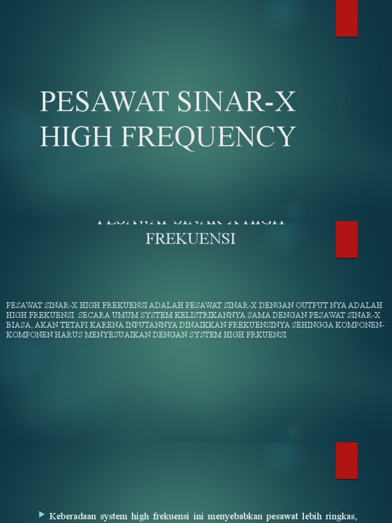 Pesawat Sinar-X High Frekuensi | PDF