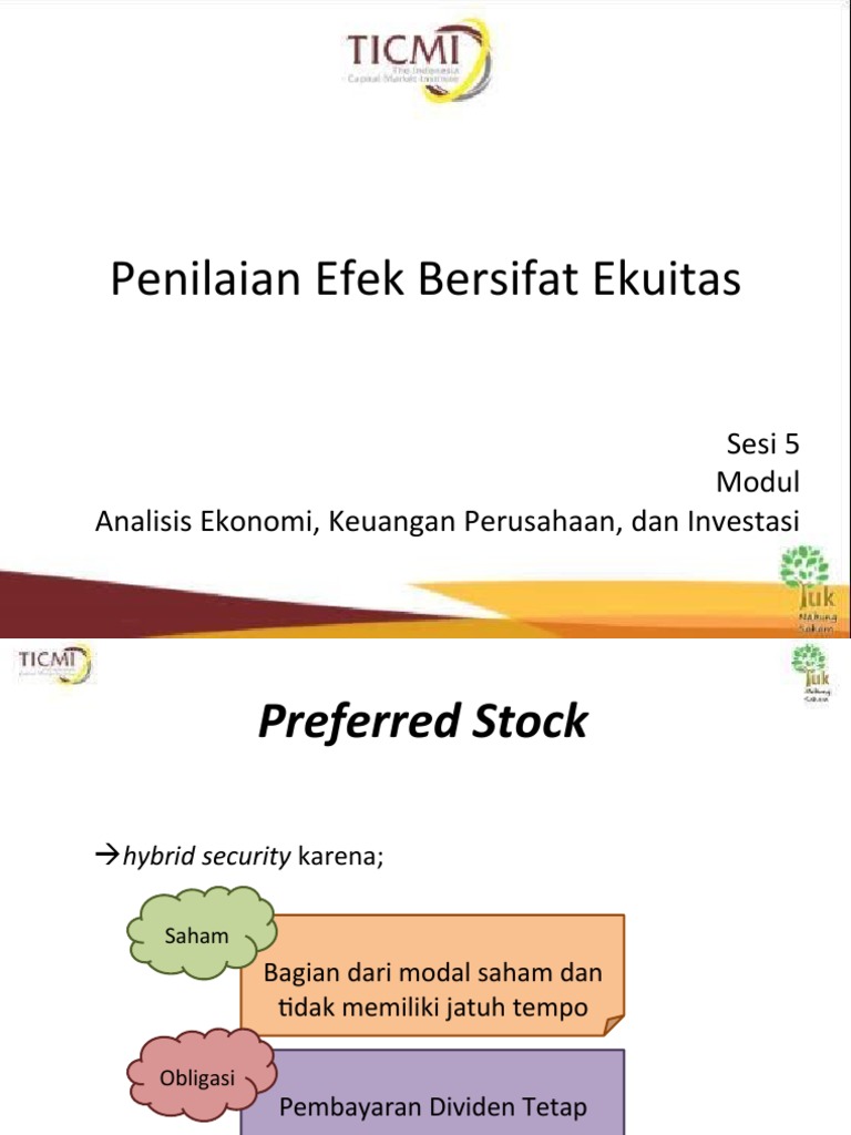 10 Ticmi Aekpi Penilaian Efek Bersifat Ekuitas PDF Free | PDF