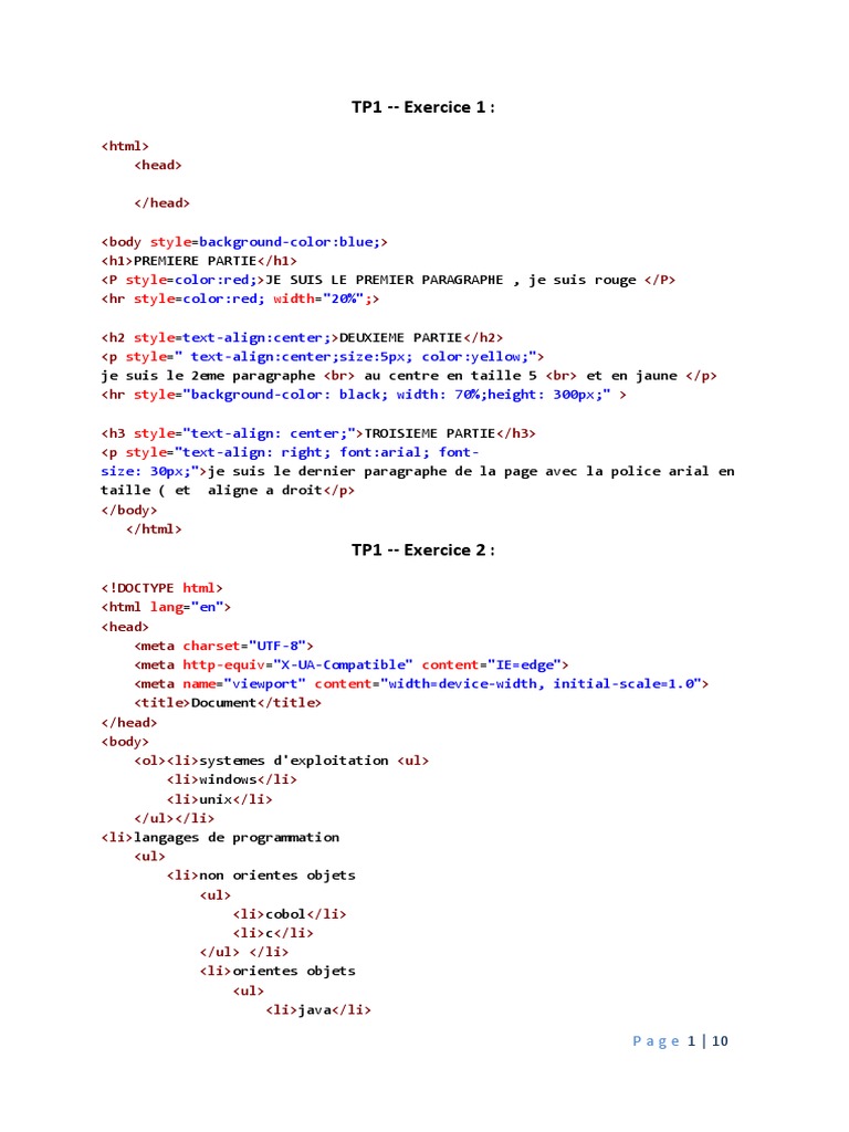 Correction TP 1+2+3 | PDF | Gestion informatique | Génie logiciel