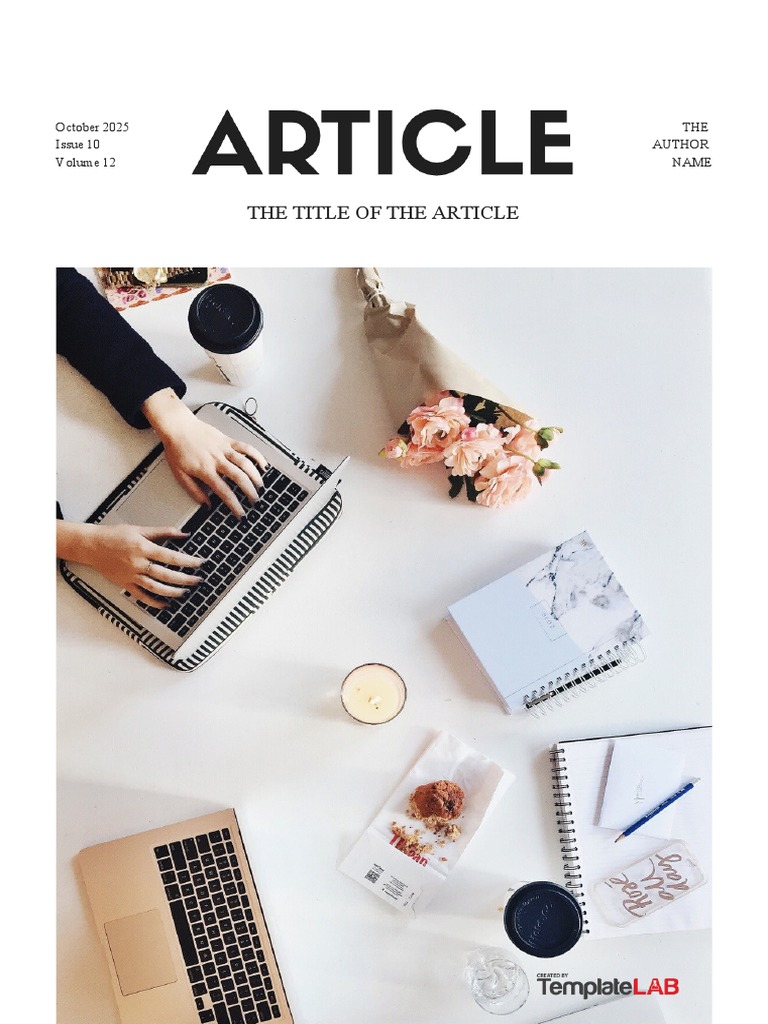 Article Cover Page Template | PDF