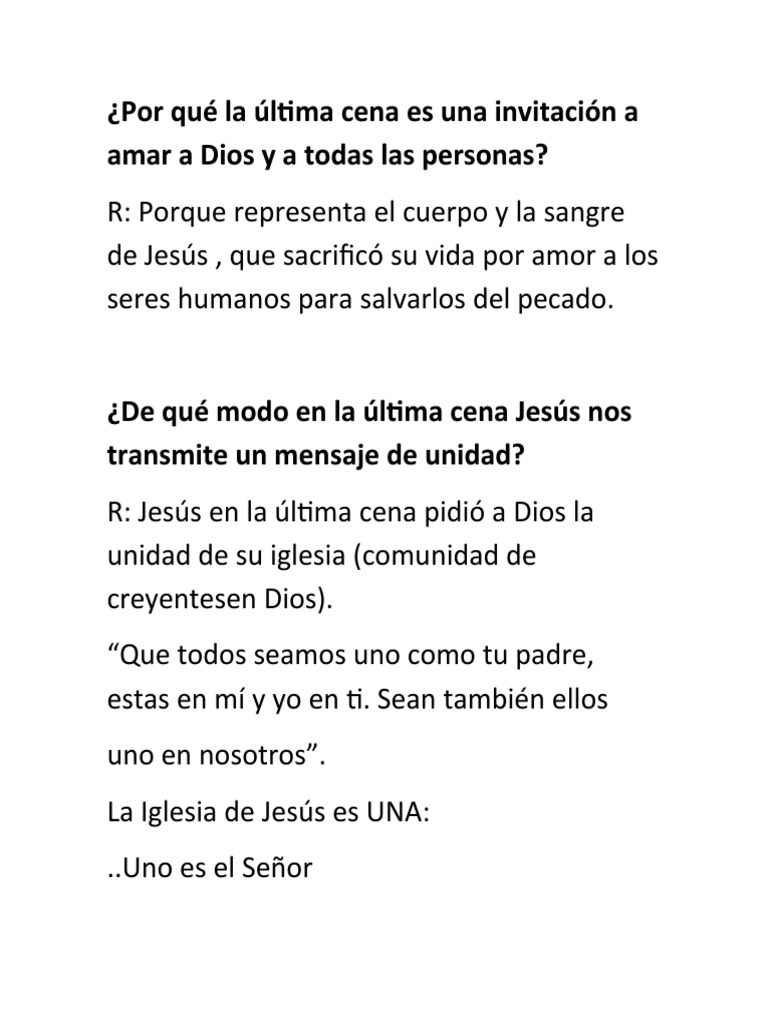 Por Qué La Última Cena Es Una Invitación A Amar A Dios y A Todas Las ...
