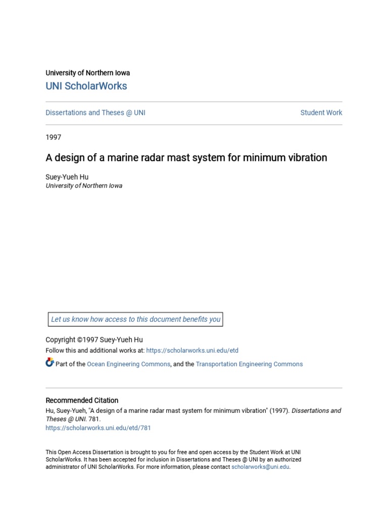A Design of A Marine Radar Mast System For Minimum Vibration | PDF ...