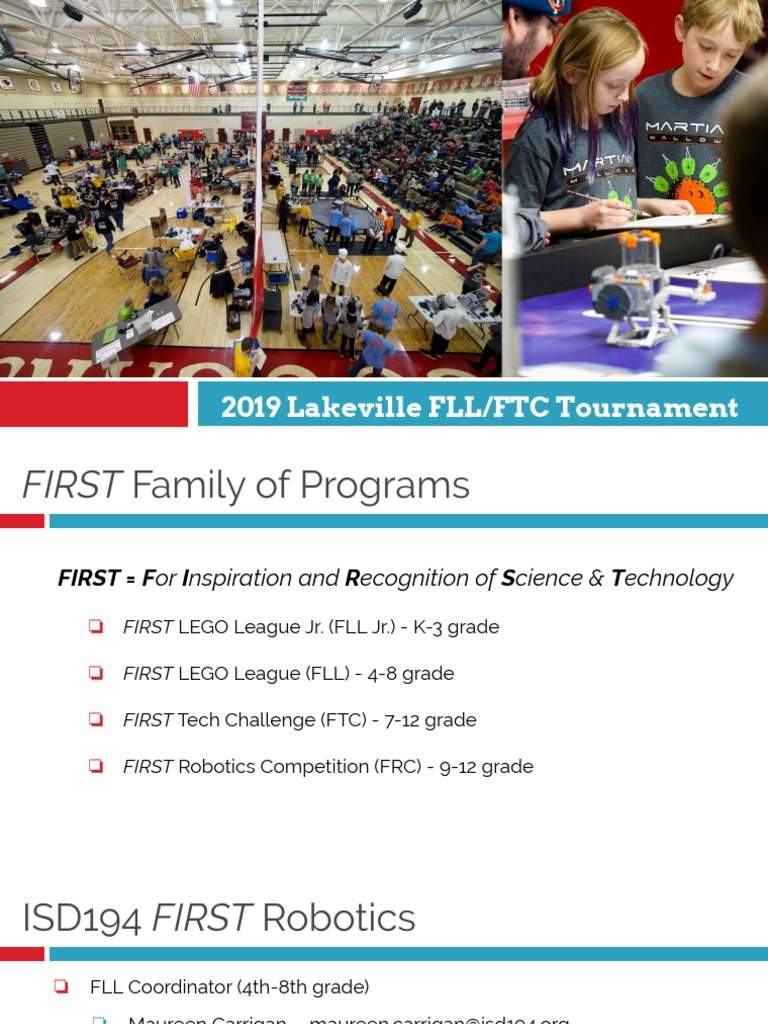 2019 Lakeville FLL/FTC Tournament | Download Free PDF | Robotics ...