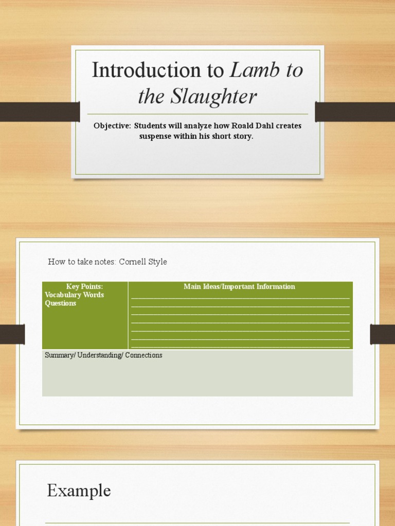 Introduction To Lamb To The Slaughter 9.22 | PDF | Irony