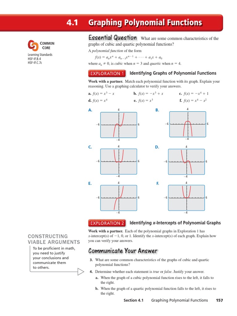 Algebra 2 CH 4 Text | PDF | Polynomial | Function (Mathematics)