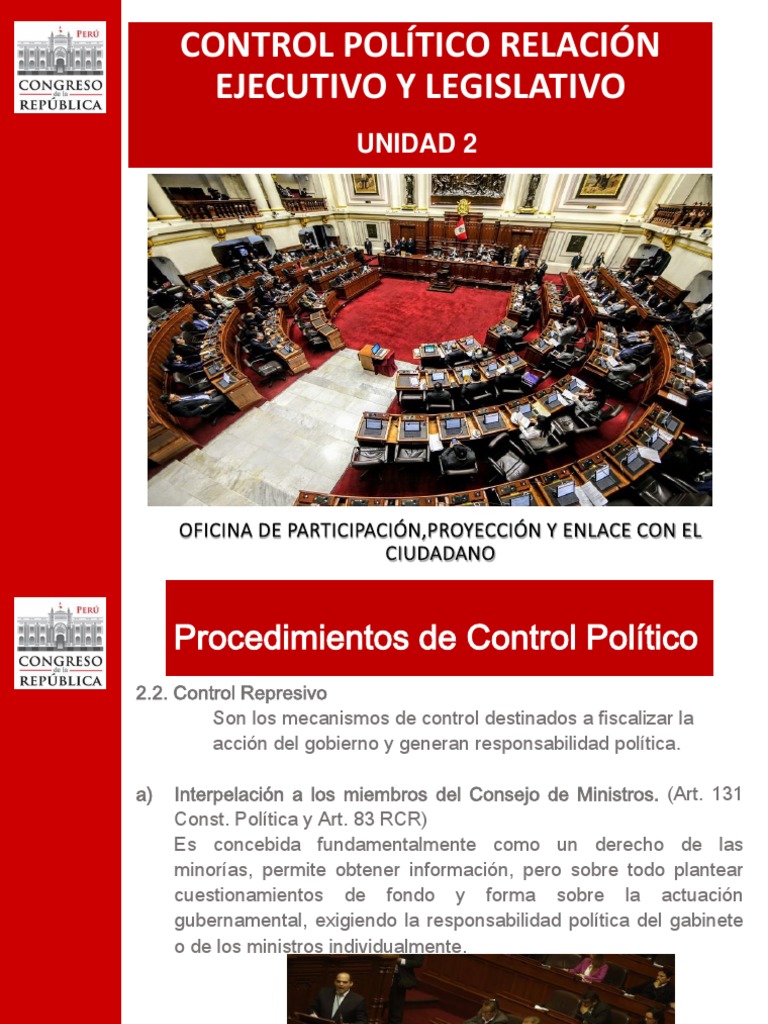 UNIDAD 02-Control Politico | PDF | Gobierno de españa | Gobierno