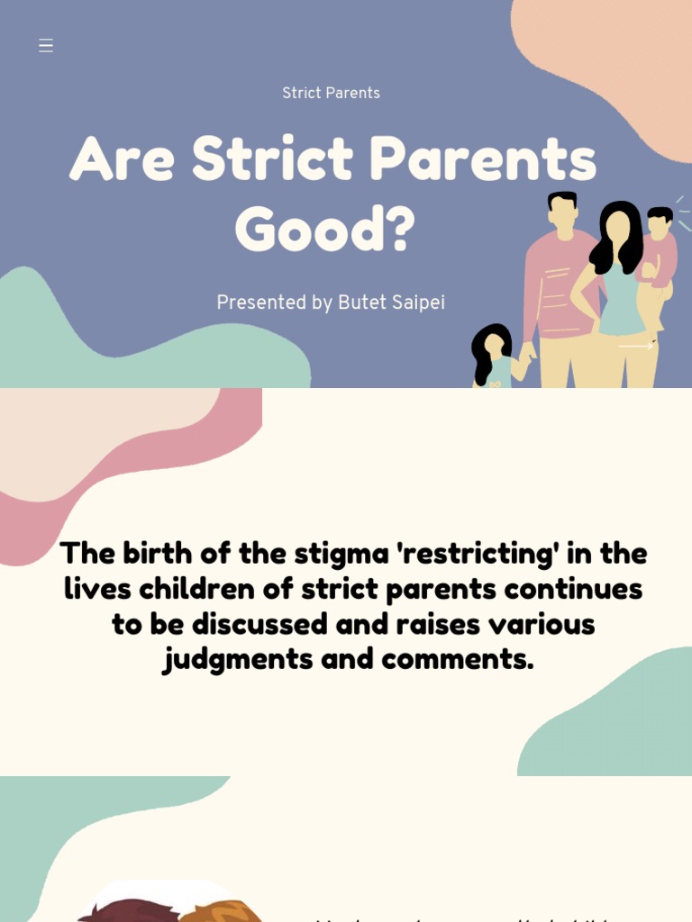 Are Strict Parents Good? | PDF | Relationships | Parenting